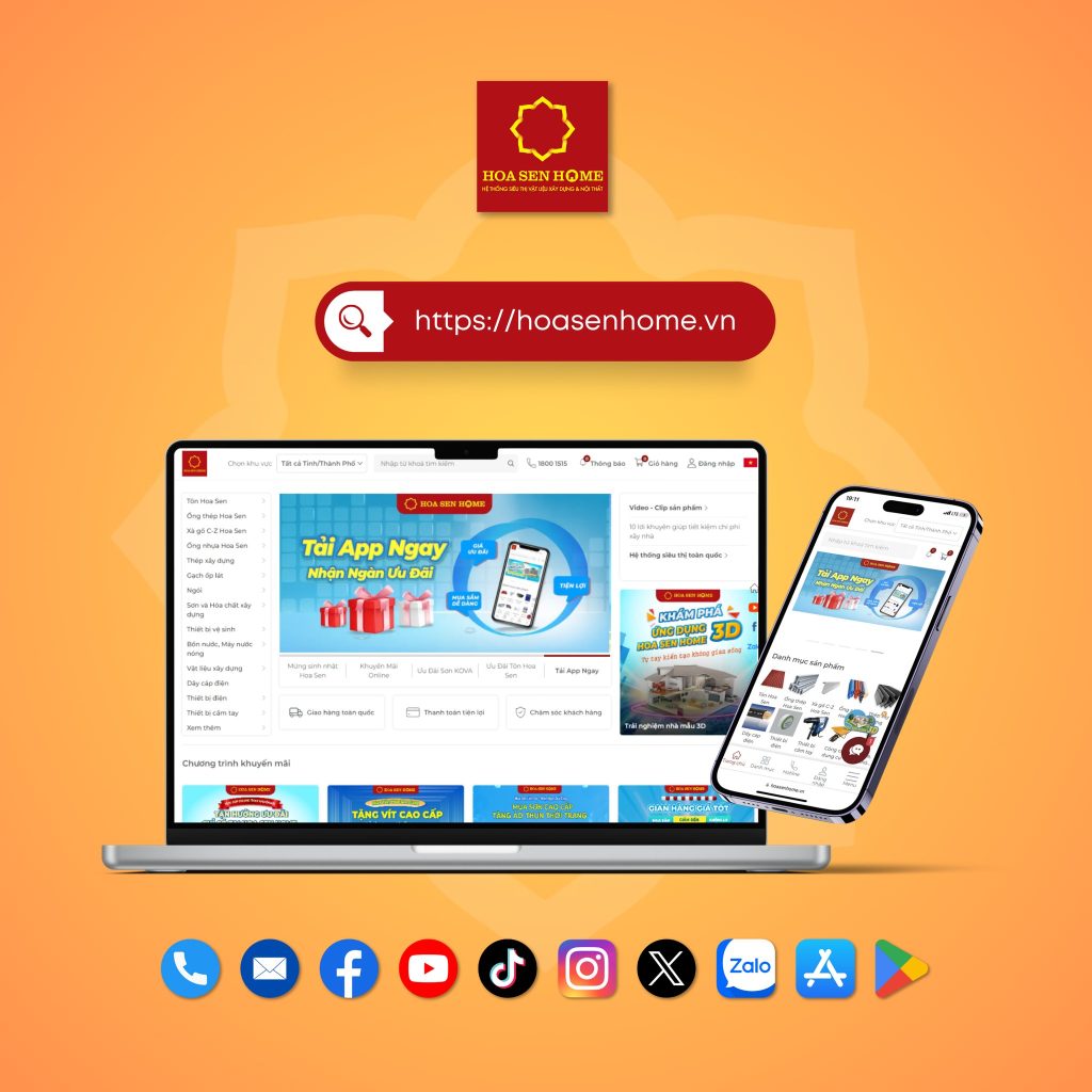 Hệ thống kênh truyền thông chính thức của Tập đoàn Hoa Sen (Hoa Sen Group) - Hoa Sen Group