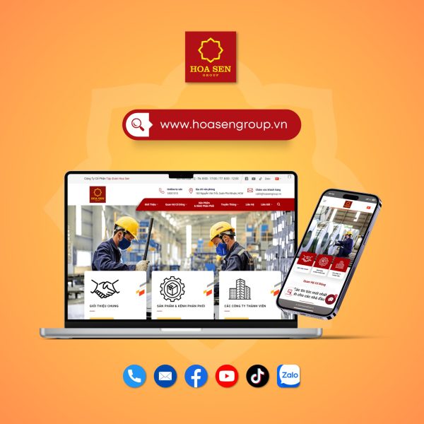 Hệ thống kênh truyền thông chính thức của Tập đoàn Hoa Sen (Hoa Sen Group) - Hoa Sen Group